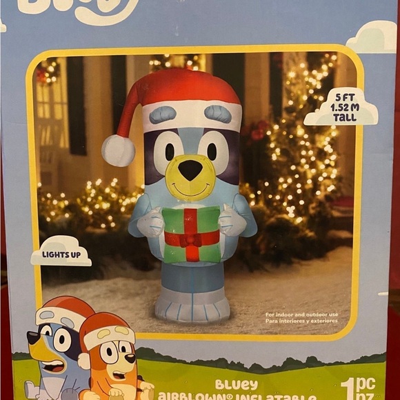 Gemmy | Holiday | Bluey Airblown Yard Inflatable Lights Up With Present ...